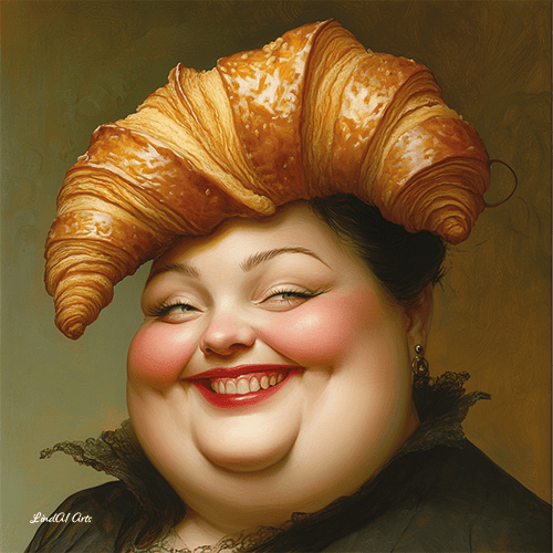 Jolly Big Lady met croissant - Jolly Wrinkles