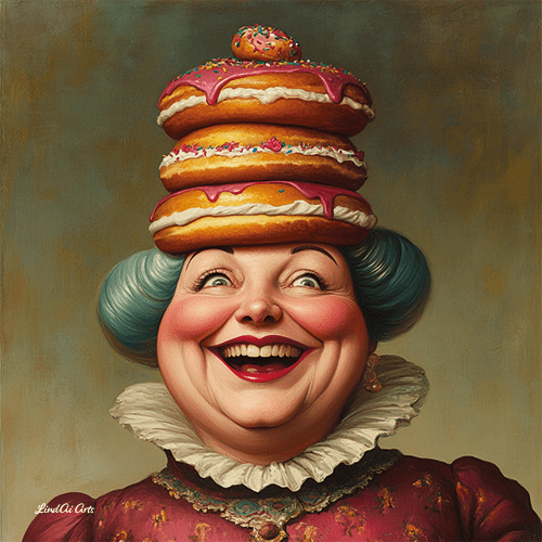 Jolly Big Lady with Donuts - Jolly Wrinkles