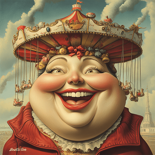 Jolly Big Lady with Merry Go Round - Jolly Wrinkles