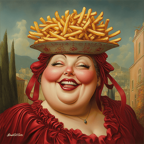 Jolly Big Lady with Fries - Jolly Wrinkles